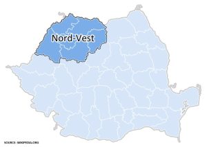 Harta Nord-Vest – Regiune de dezvoltare - Harta României